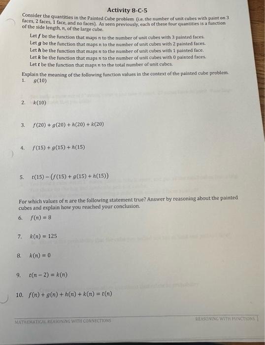 Solved Activity 8-C-5 Consider the quantities in the Painted | Chegg.com