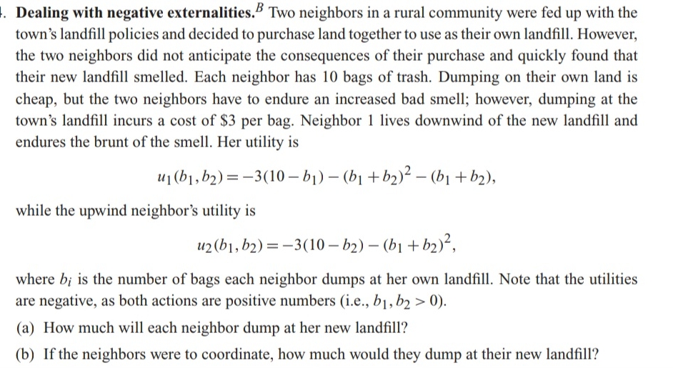 Solved Dealing with negative externalities. ?B ﻿Two | Chegg.com
