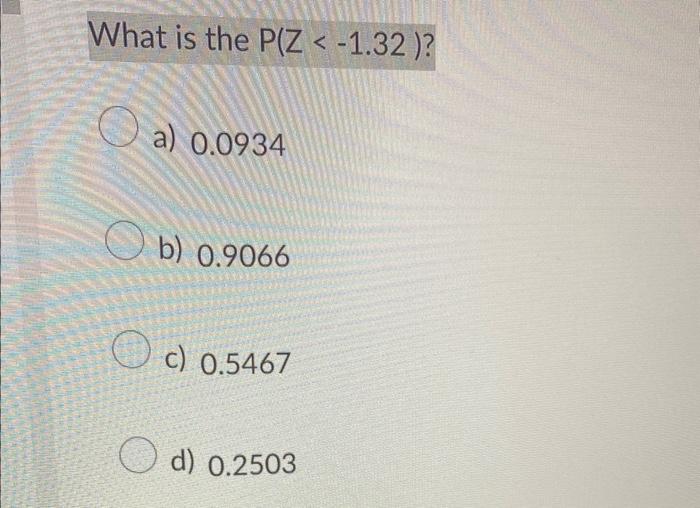 Solved What is the P(Z