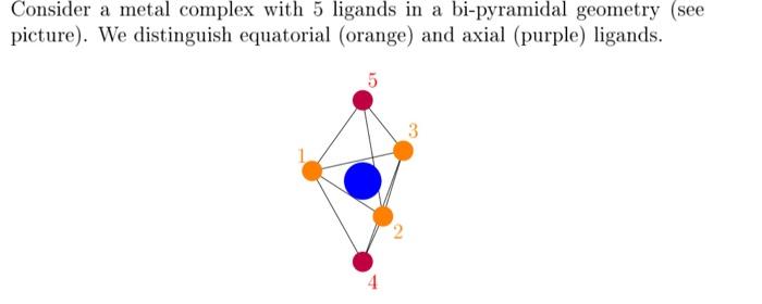 Solved Consider a metal complex with 5 ligands in a | Chegg.com