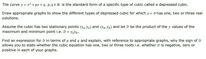Solved The curve y = x3 + px + 4, p.q ER is the standard | Chegg.com