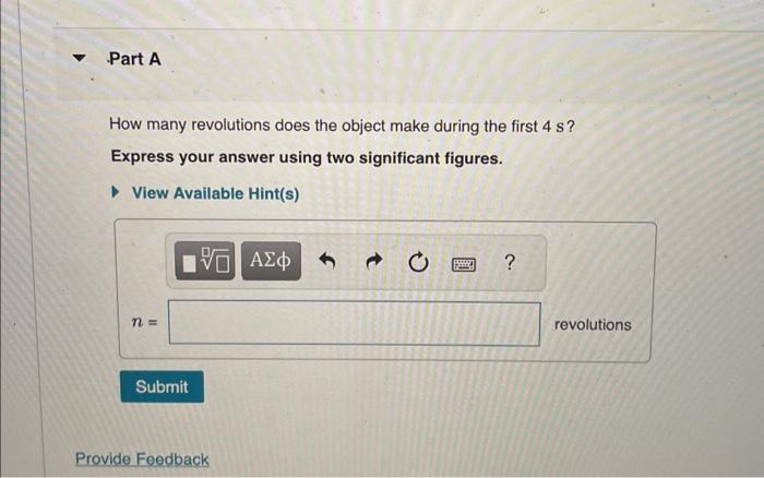 Solved how many revolutions does the object make during the | Chegg.com