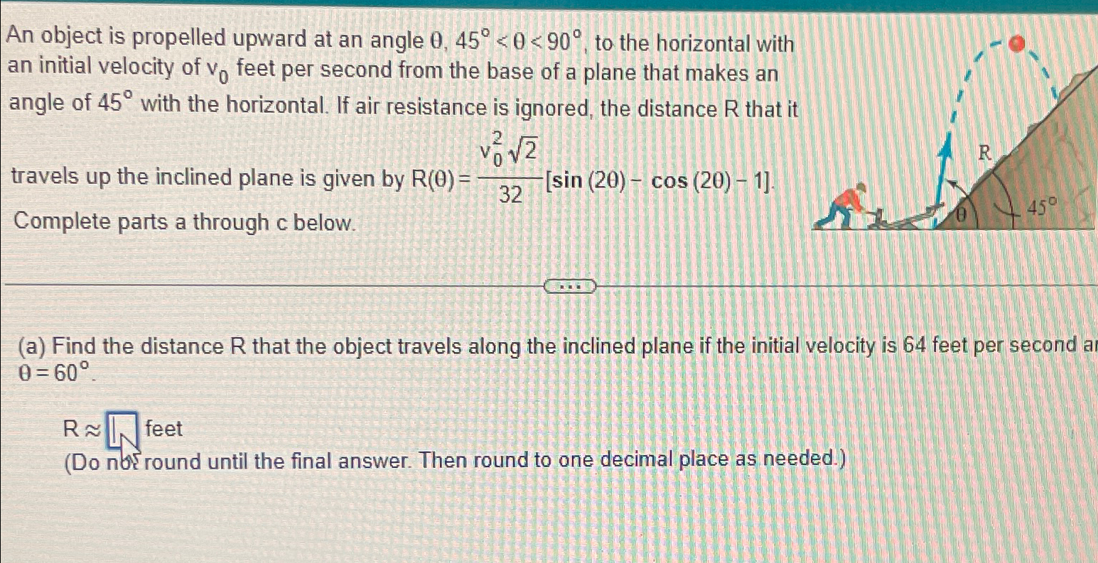 Solved An object is propelled upward at an angle \\\\theta | Chegg.com