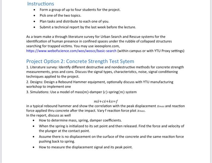 Solved Instructions - Form a group of up to four students | Chegg.com