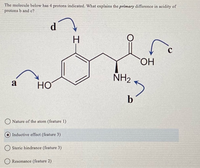 Solved The molecule below has 4 protons indicated. What | Chegg.com