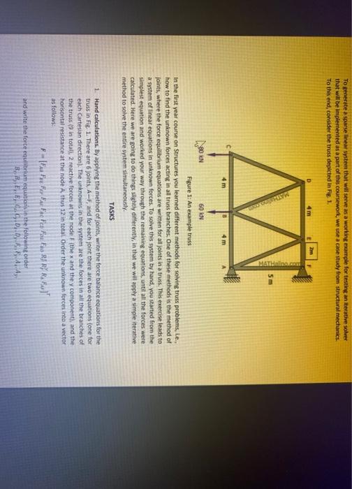 Solved To Generate A Sparse Linear System That Will Serve As 