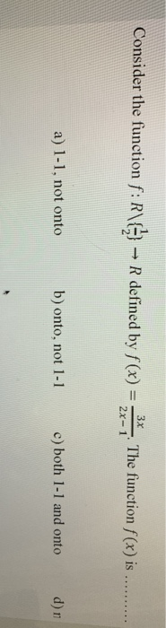 Solved Consider the function f: R\) – R defined by f(x) = 3x | Chegg.com