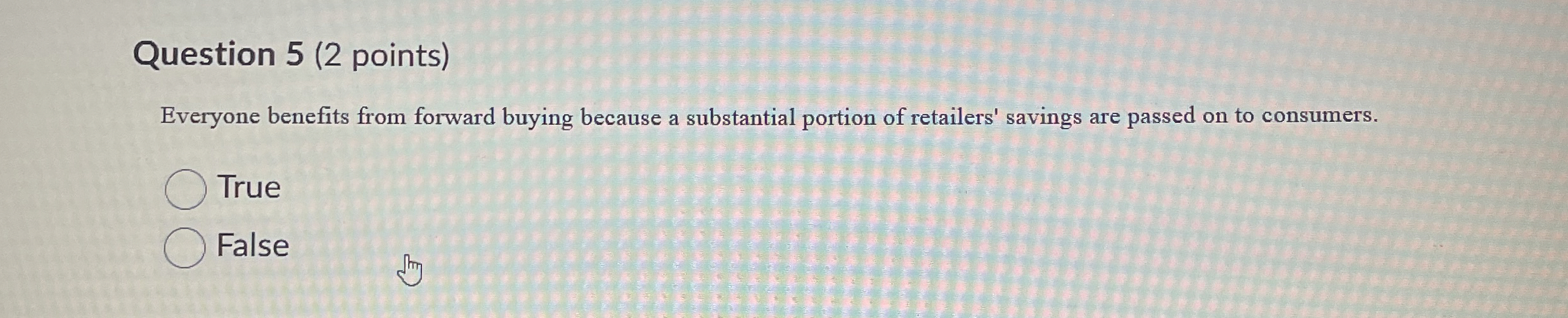 Solved Question 5 (2 ﻿points)Everyone benefits from forward | Chegg.com