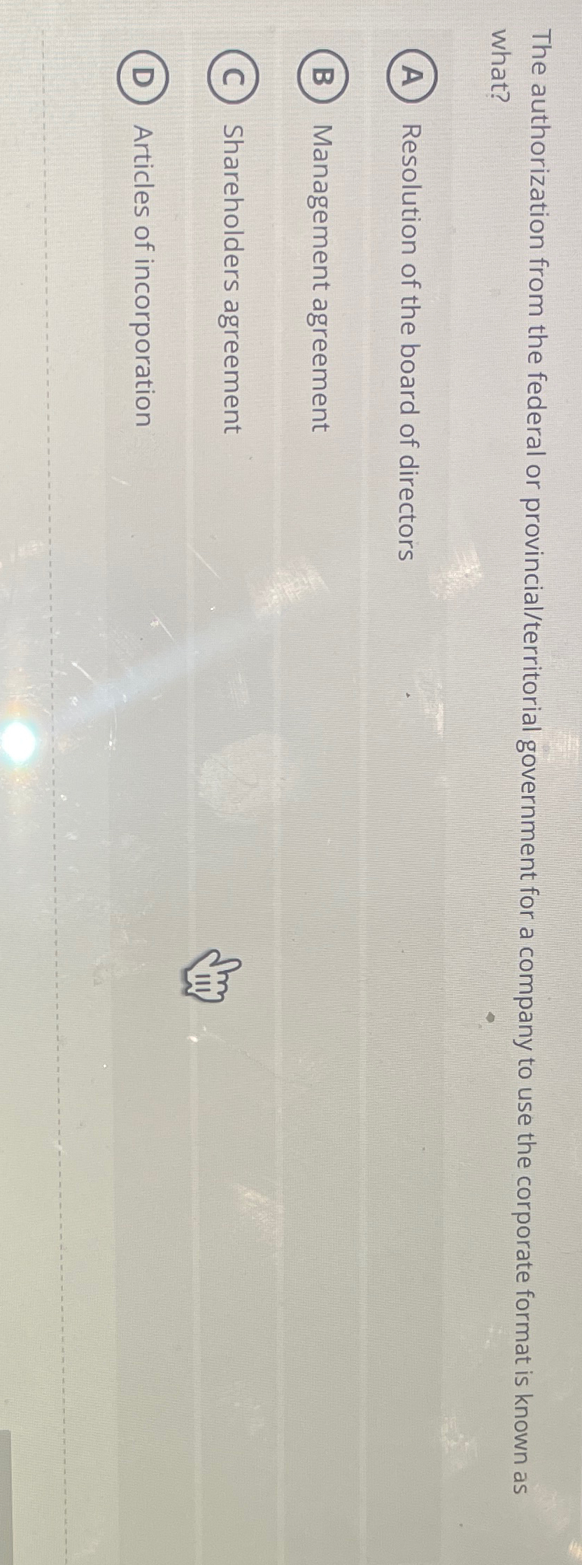 Solved The authorization from the federal or | Chegg.com