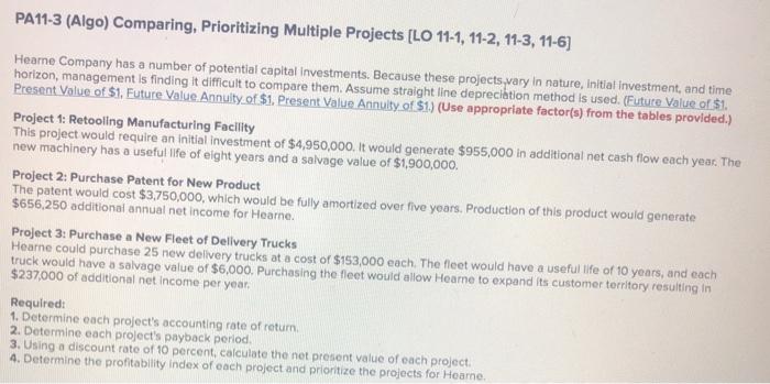 Solved PA11-3 (Algo) Comparing, Prioritizing Multiple | Chegg.com