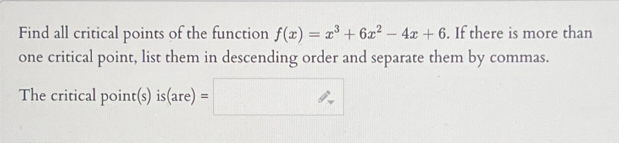 Solved Find all critical points of the function | Chegg.com