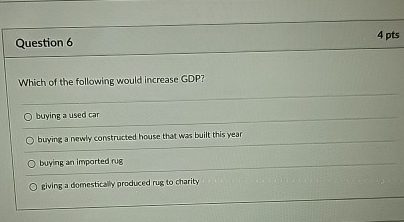 Solved Question 64 ﻿ptsWhich of the following would increase | Chegg.com