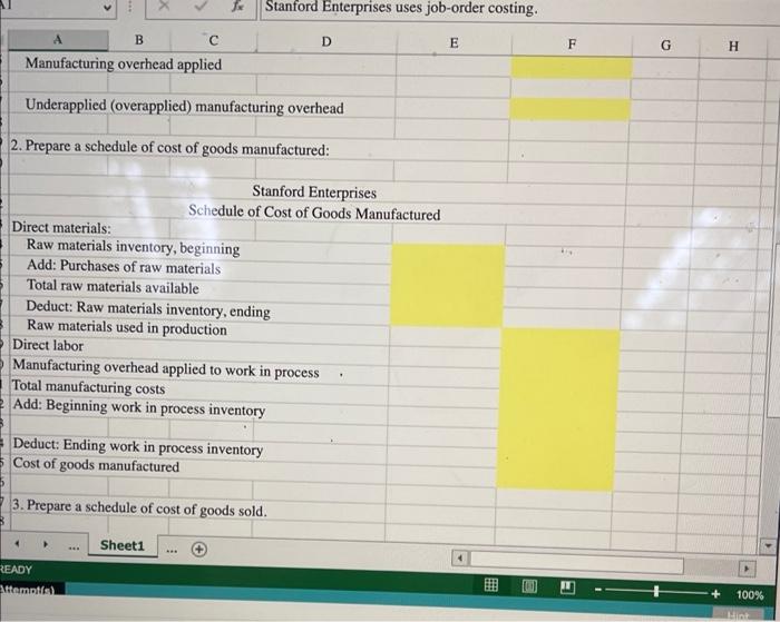 Solved Overhead Analysis and Preparing Schedules of Cost of | Chegg.com