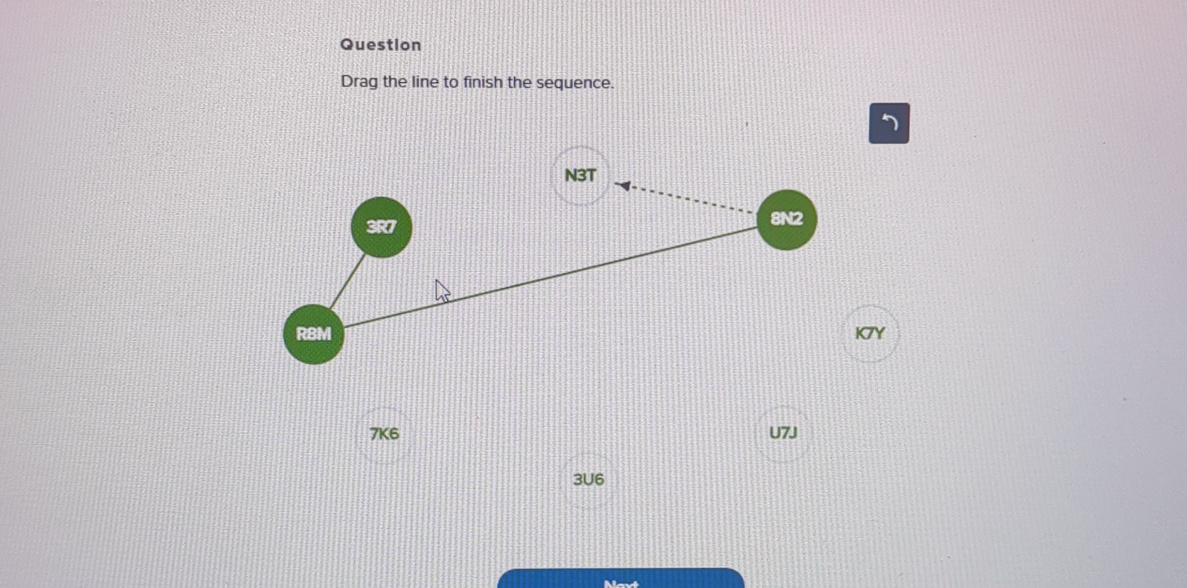 Solved QuestionDrag the line to finish the sequence.3U6 | Chegg.com