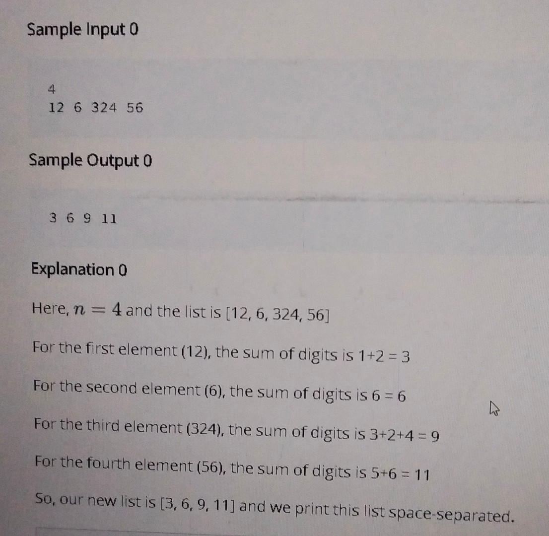 Solved Write a program to take an integer input n and a list | Chegg.com