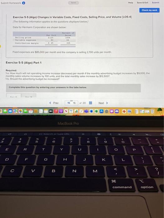 Solved Submit Homework Save Help Save & Exit Submit Check my | Chegg.com