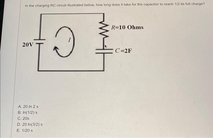 Solved In the charging RC circuit illustrated below, how | Chegg.com