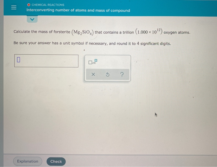 Solved O CHEMICAL REACTIONS Interconverting number of atoms | Chegg.com