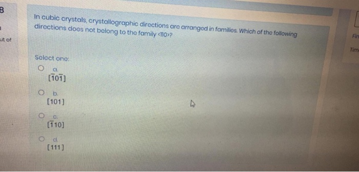 Solved In cubic crystals, crystallographic directions are | Chegg.com