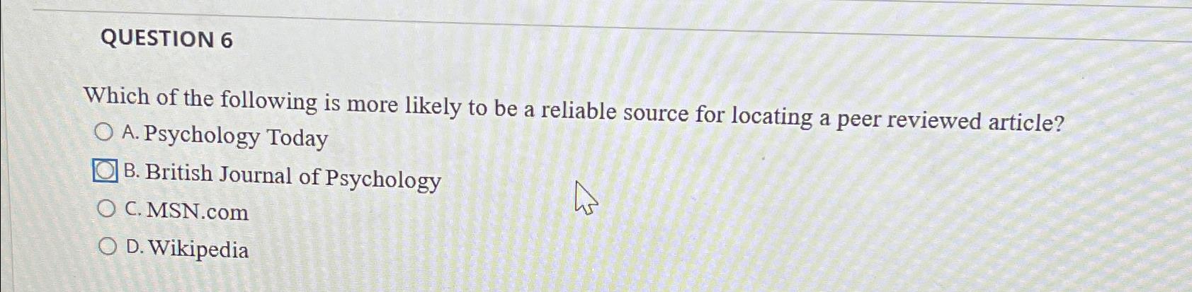 Solved QUESTION 6Which of the following is more likely to be | Chegg.com