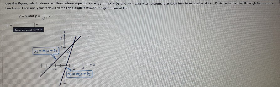 Solved Use the figure, which shows two lines whose equations | Chegg.com