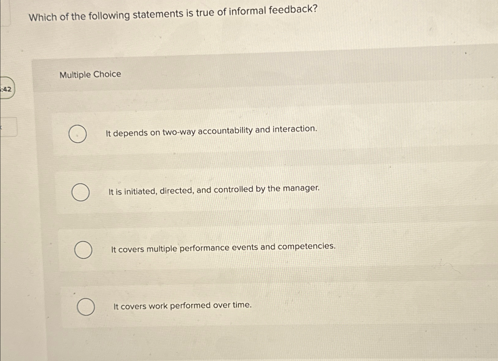 Solved Which of the following statements is true of informal | Chegg.com