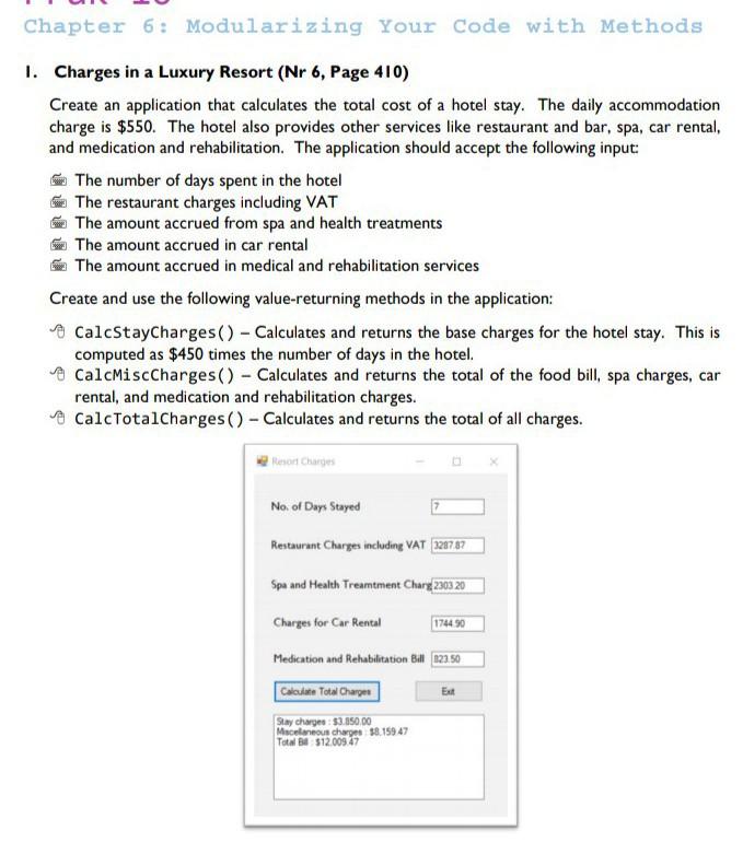 Solved Chapter 6 Modularizing Your Code With Methods 1 