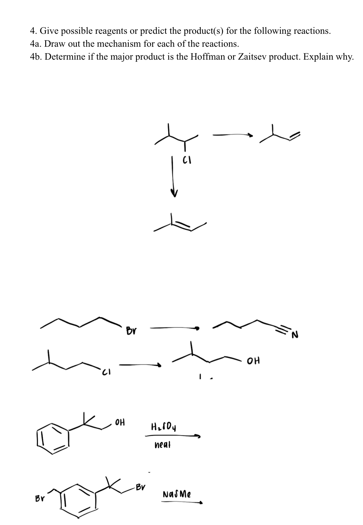 Solved Give possible reagents or predict the product(s) ﻿for | Chegg.com