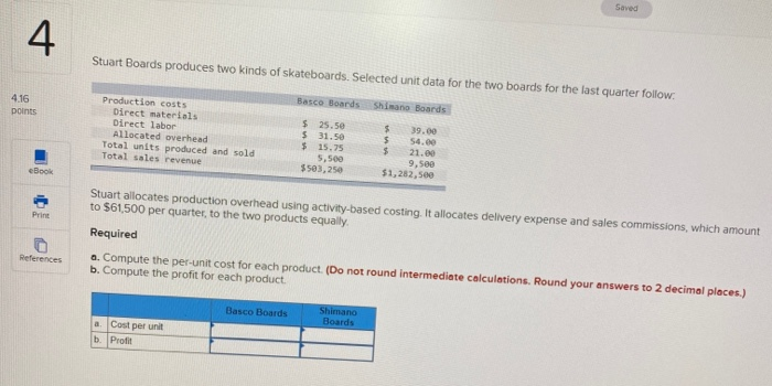 Solved Saved 4 Stuart Boards produces two kinds of | Chegg.com