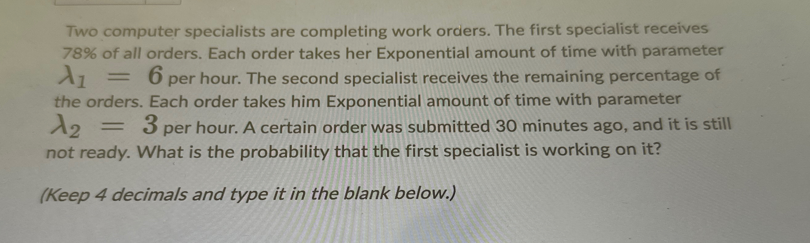 Solved Two computer specialists are completing work orders. | Chegg.com