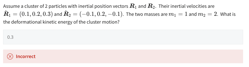 Solved Assume a cluster of 2 ﻿particles with inertial | Chegg.com