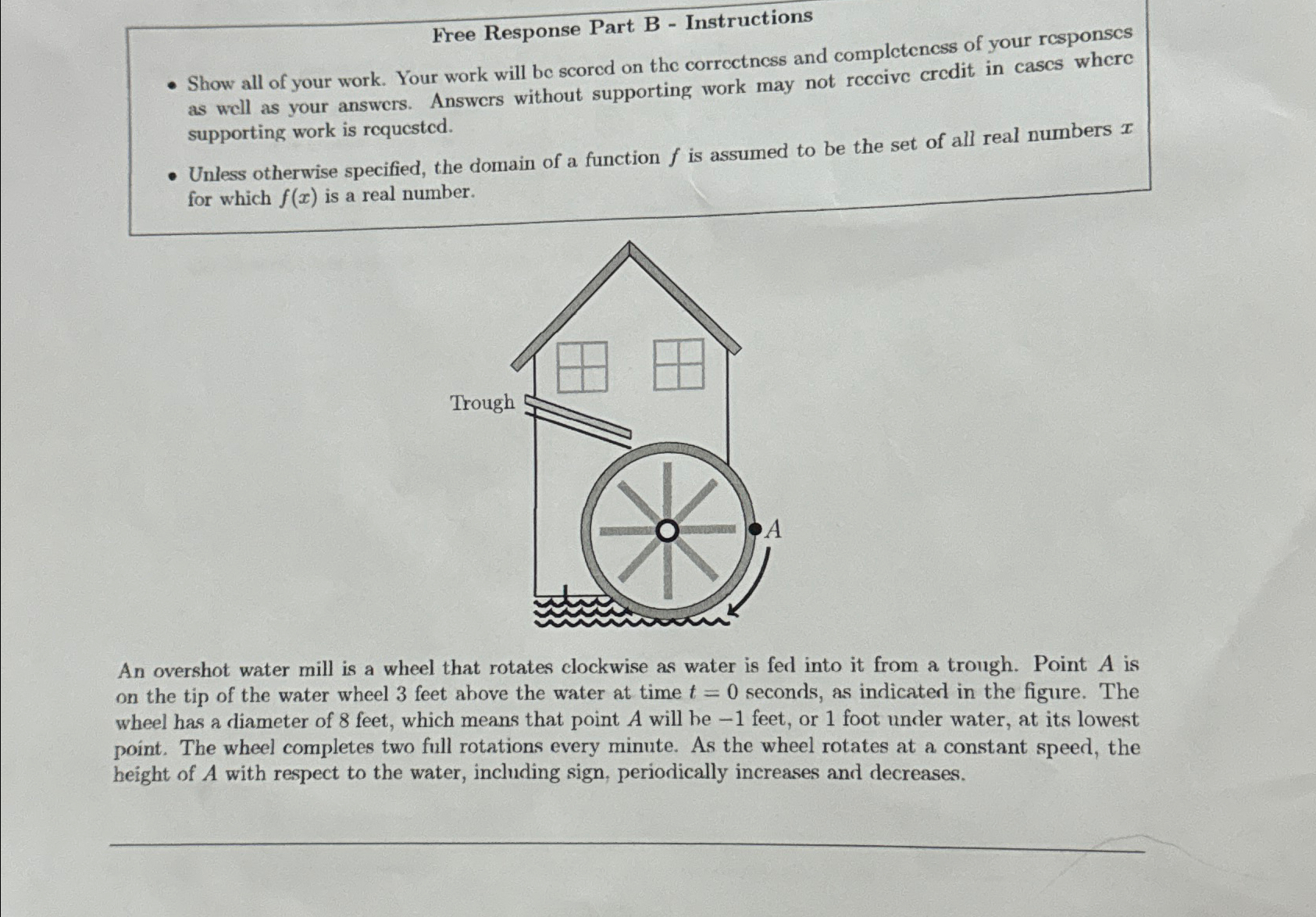 Solved Free Response Part B - ﻿InstructionsShow all of your | Chegg.com