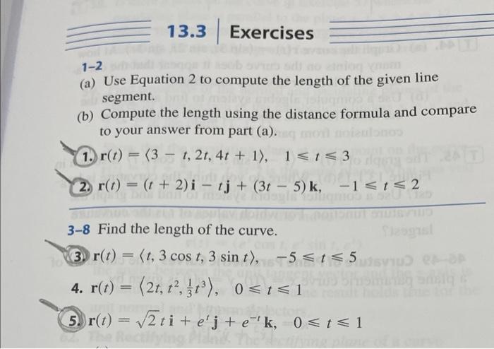 Solved 1−2 (a) Use Equation 2 to compute the length of the | Chegg.com