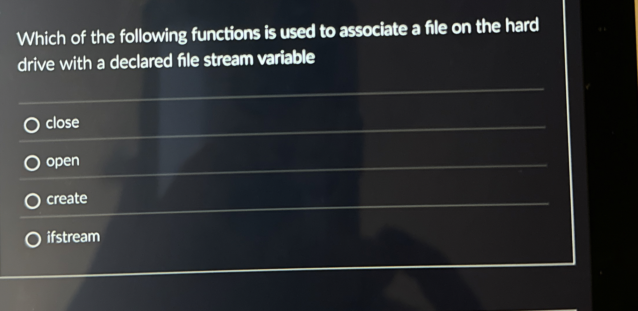 Solved Which of the following functions is used to associate | Chegg.com