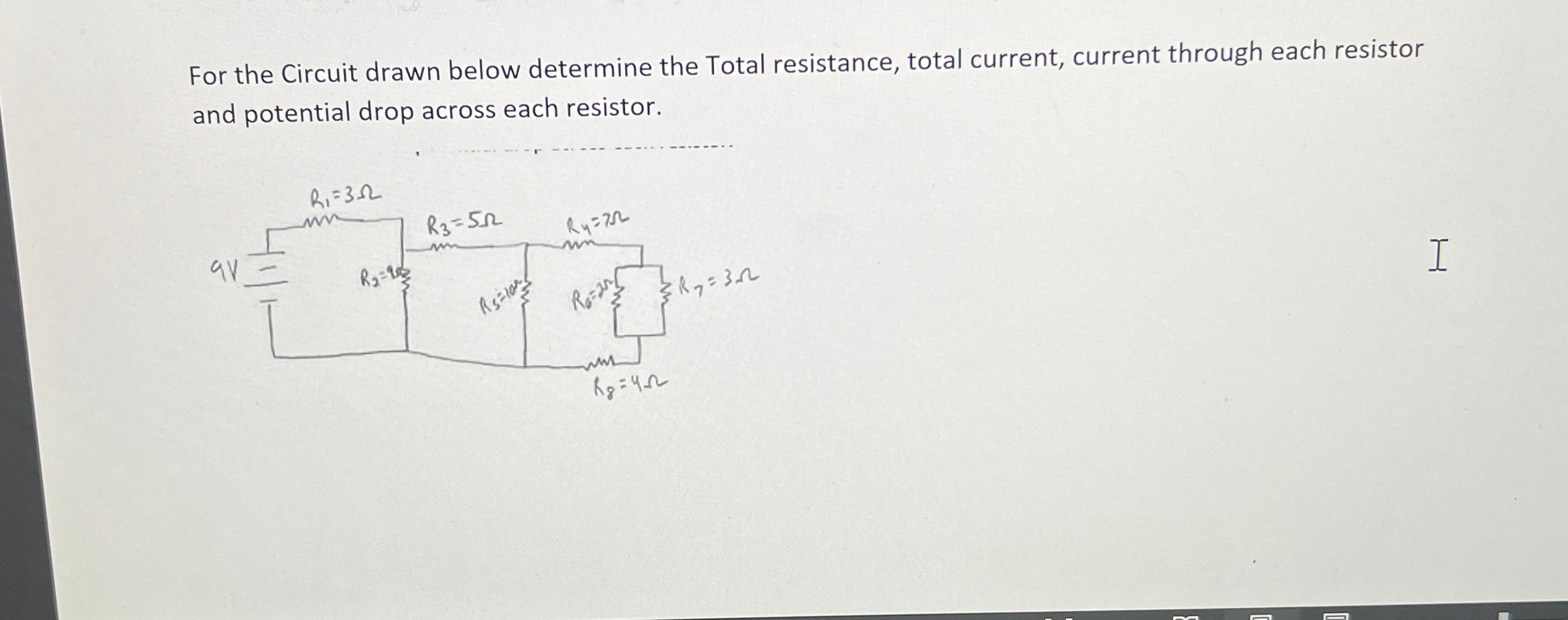 Solved For the Circuit drawn below determine the Total | Chegg.com