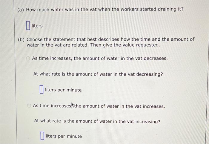 Solved At a factory workers are draining a large vat | Chegg.com