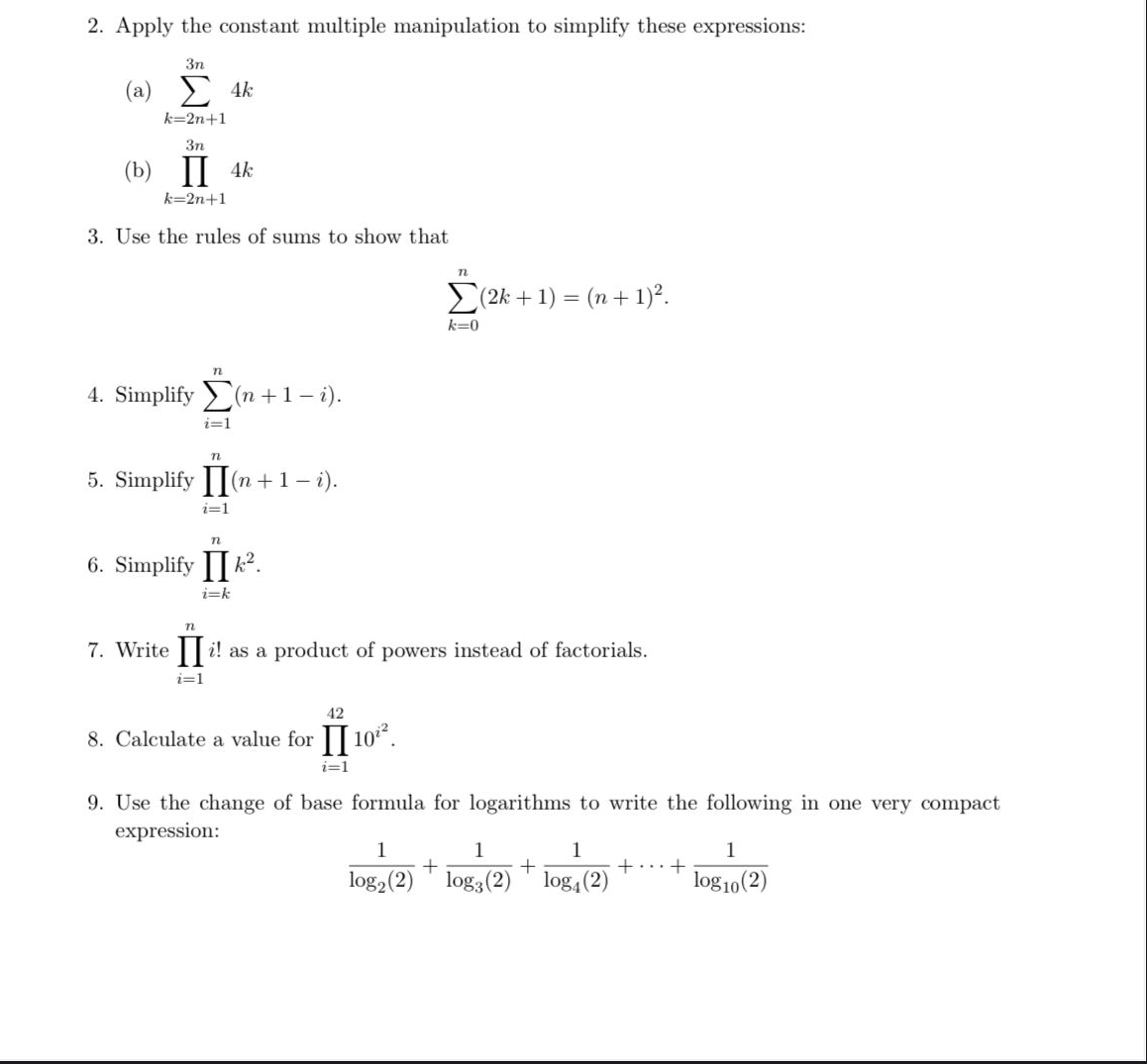 Solved Apply the constant multiple manipulation to simplify | Chegg.com
