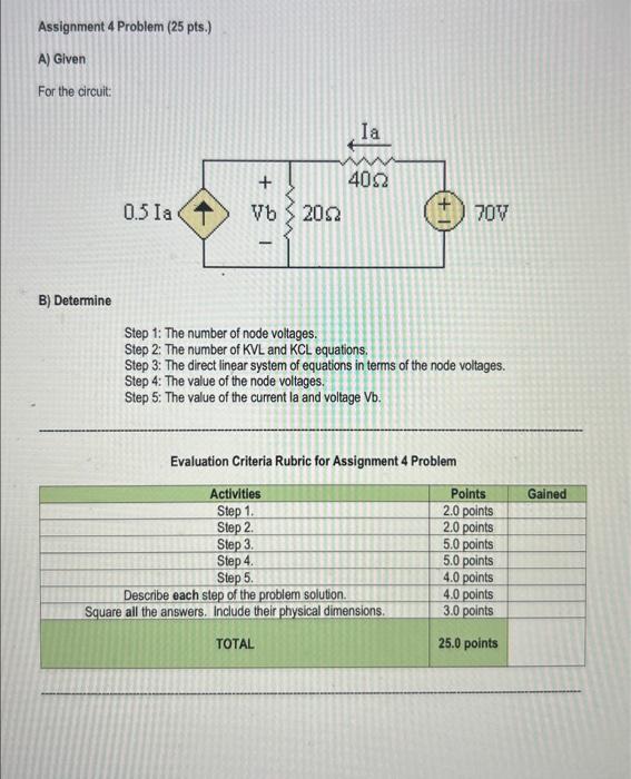 Solved Step 1: The number of node voltages. Step 2: The | Chegg.com