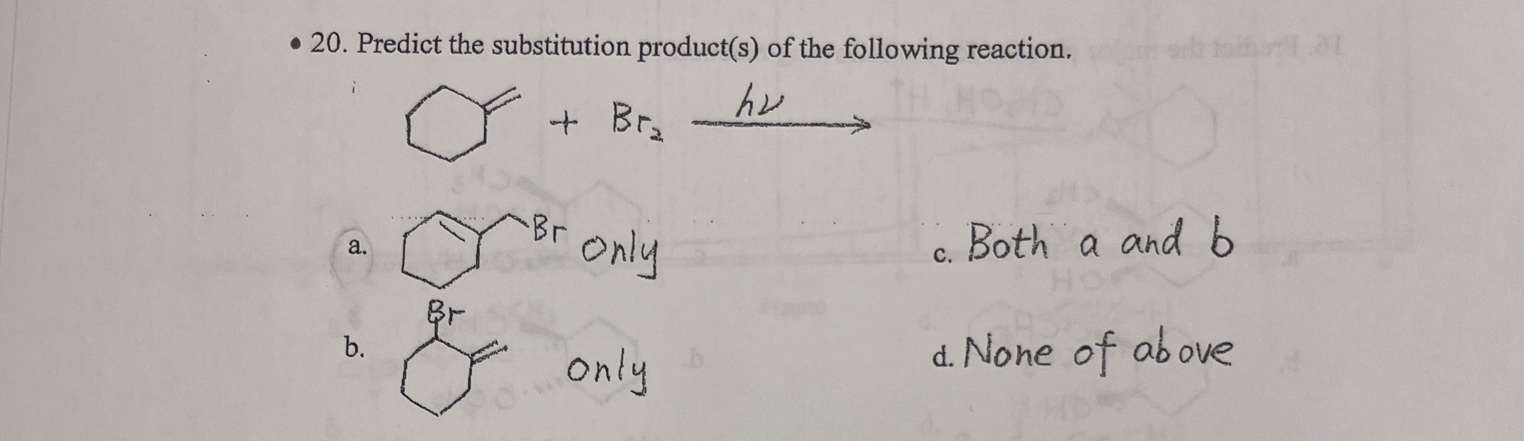 Solved Predict the substitution product(s) ﻿of the following | Chegg.com