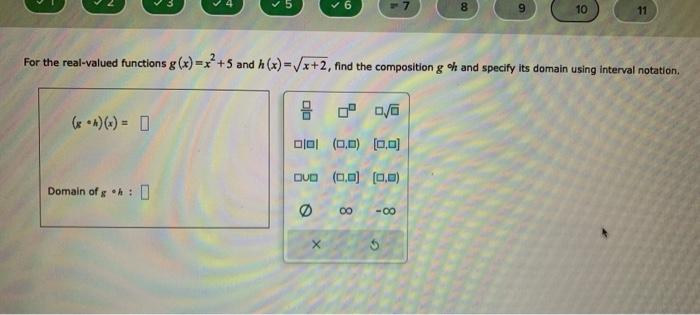 Solved For the real-valued functions g(x)=x2+5 and h(x)=x+2, | Chegg.com