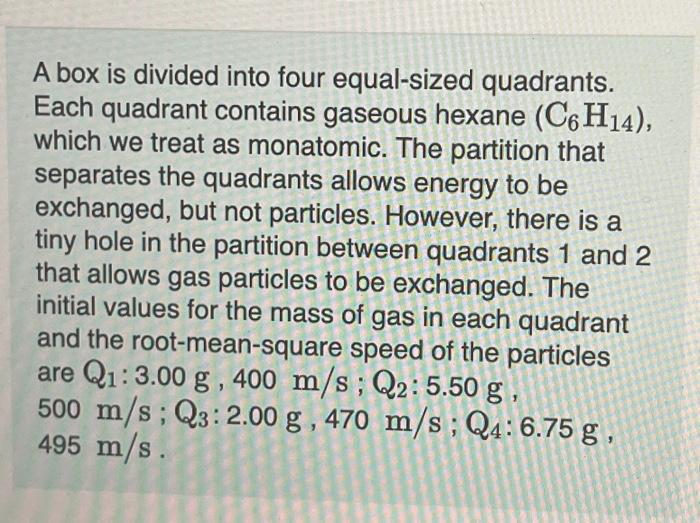 Solved A box is divided into four equal-sized quadrants. | Chegg.com