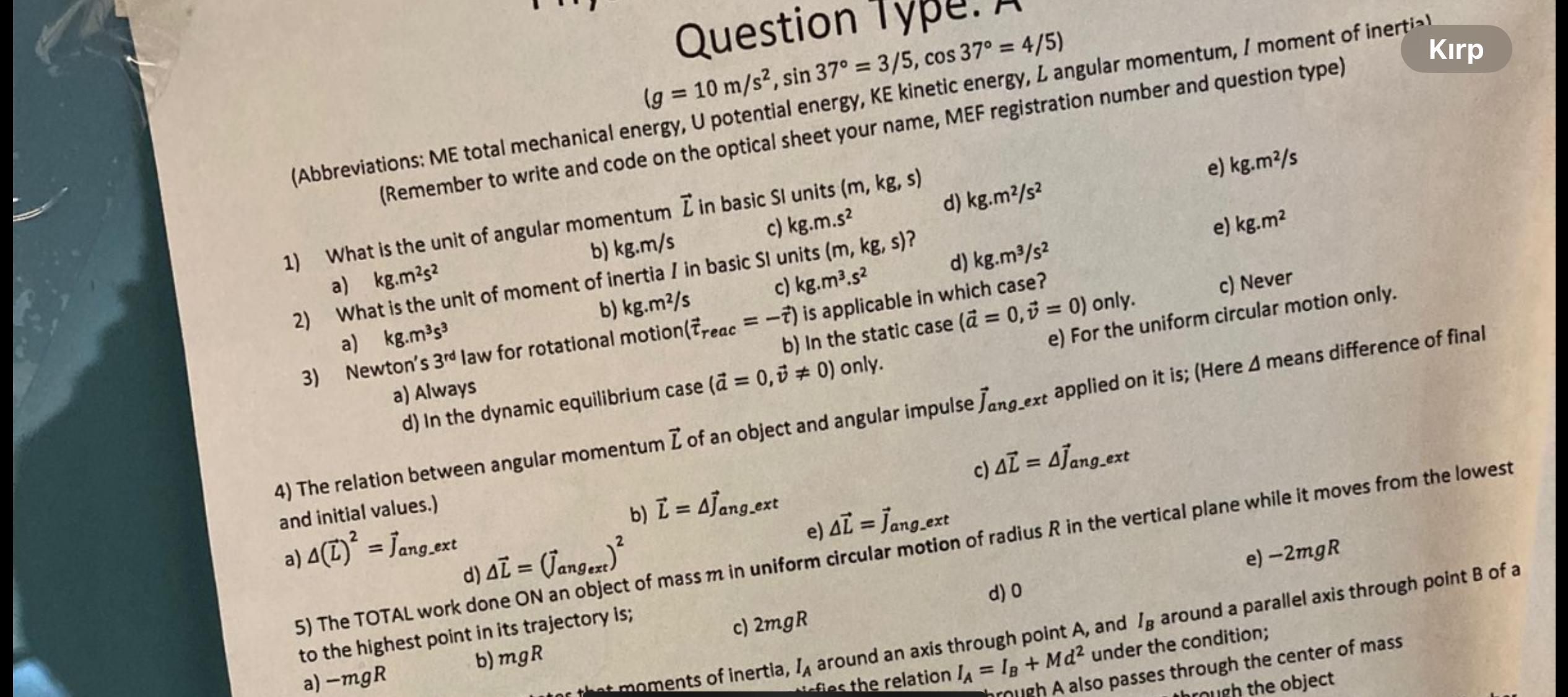 Solved Question Type. | Chegg.com
