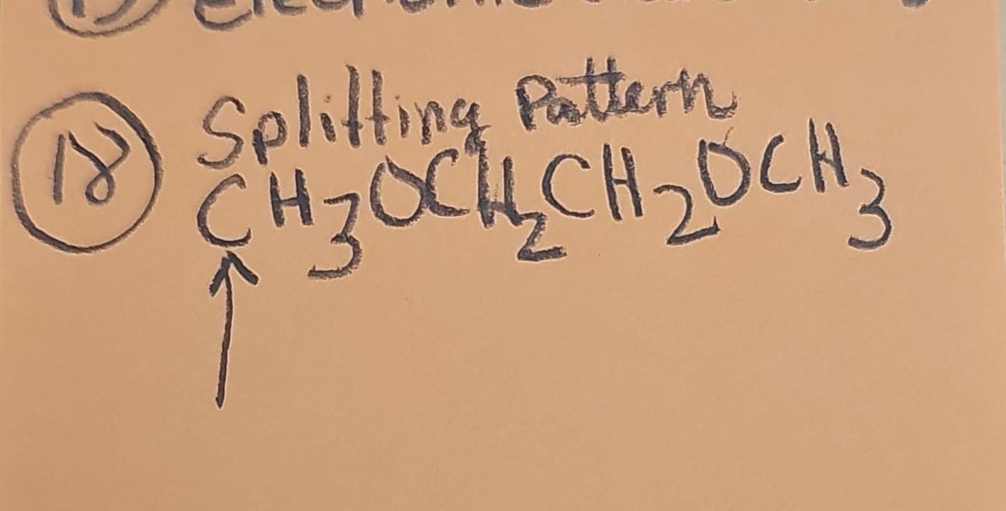 Solved (18) Splitting Pattern | Chegg.com