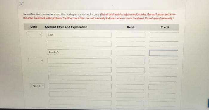Solved Enter the beginning balances in the accounts, and | Chegg.com