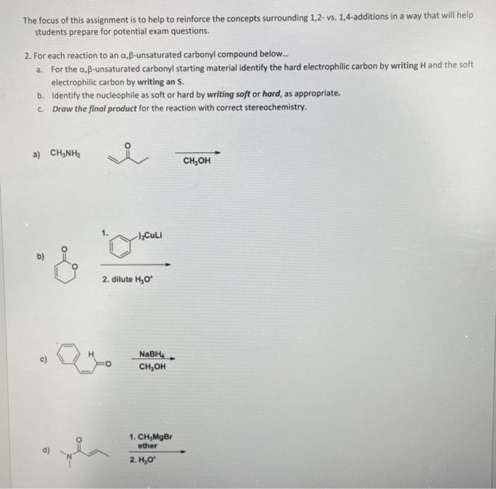 Solved The focus of this assignment is to help to reinforce | Chegg.com