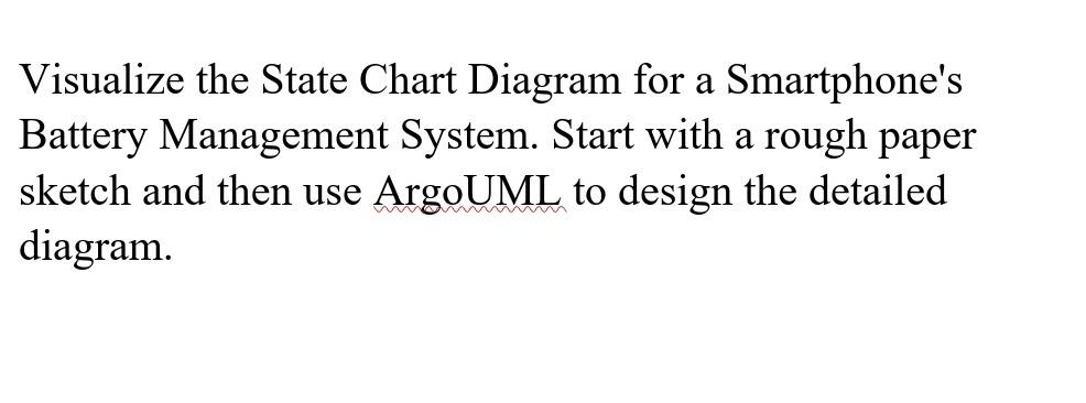 Solved Visualize the State Chart Diagram for a Smartphone's | Chegg.com
