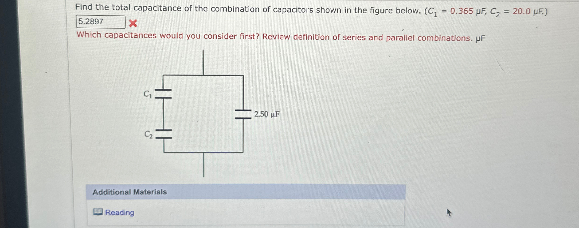 Solved Find the total capacitance of the combination of | Chegg.com