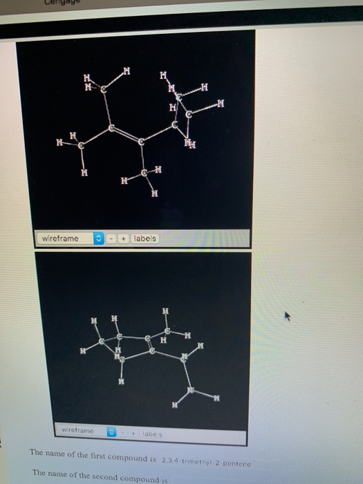 Solved н N H H н M H H N Wireframe labels sha Wireframe | Chegg.com