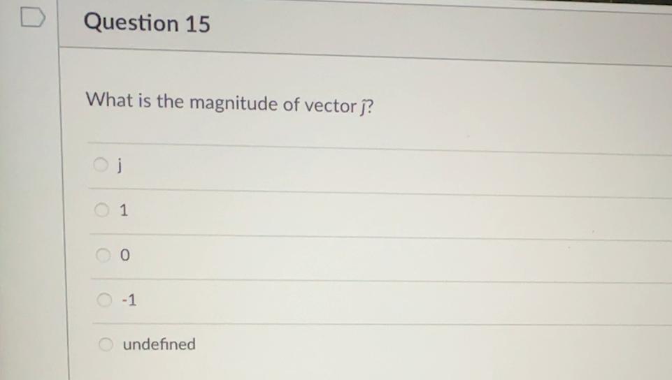 Solved Question 15What is the magnitude of vector | Chegg.com