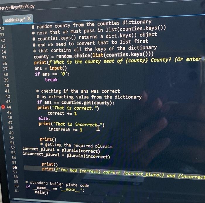 Solved i was doing this code and i have an issue. the | Chegg.com